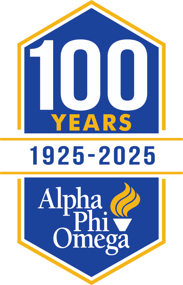Alpha Phi Omega Centennial 100 Years Men's Embroidered Polo Shirt ...