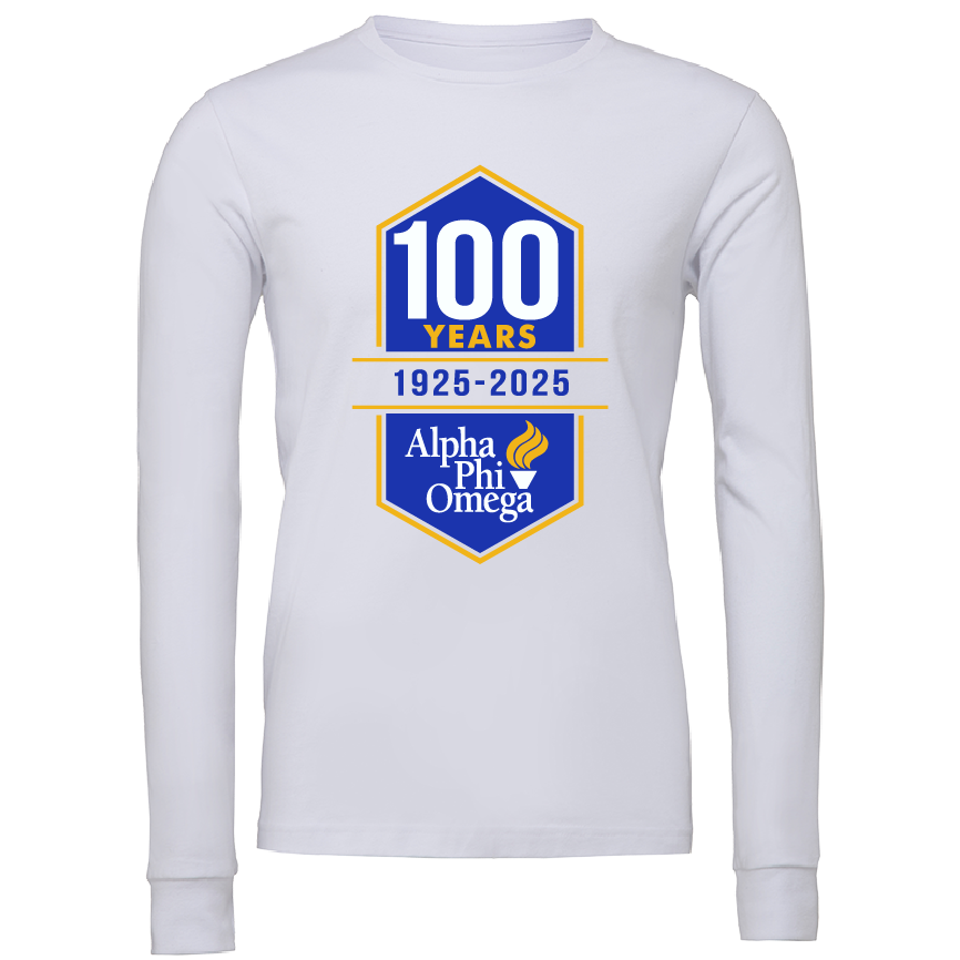 Alpha Phi Omega Centennial 100 Years Long Sleeve T-Shirts – Greek Graduate