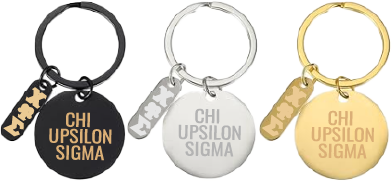 Chi Upsilon Sigma Name and Letters Keychains – Greek Graduate