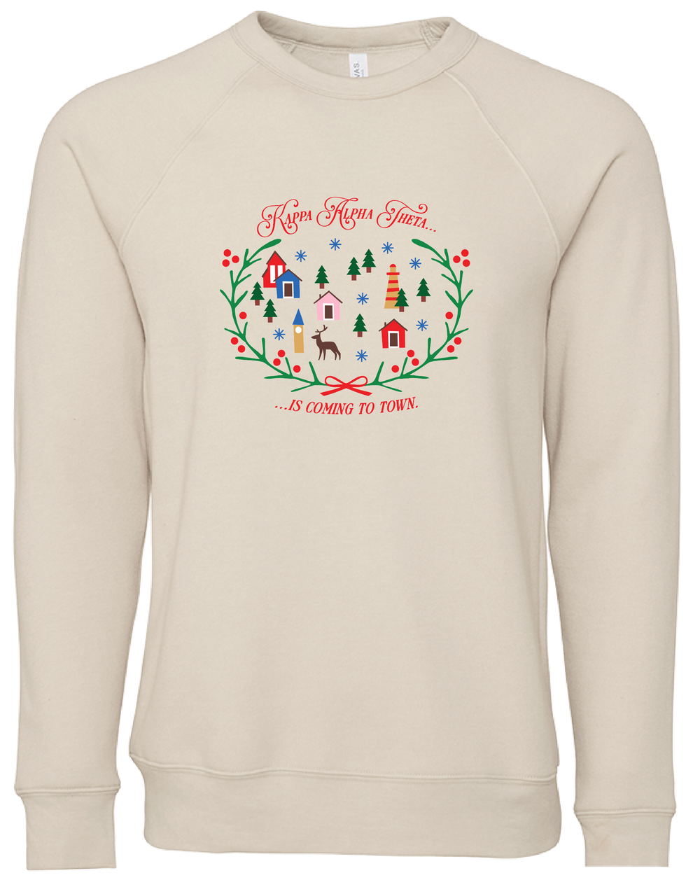 Kappa Alpha Theta Christmas Village Crewneck – Greek Graduate
