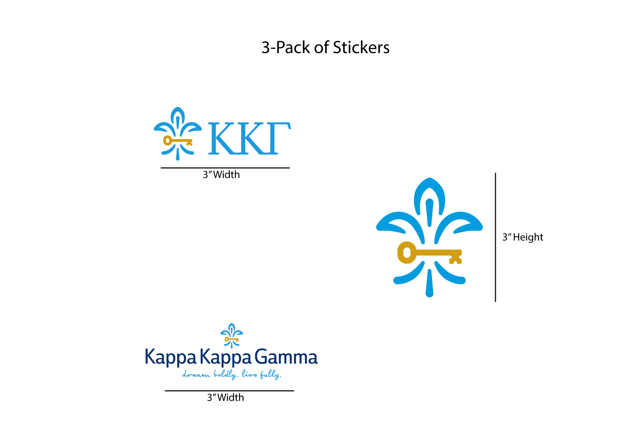 Kappa Kappa Gamma Stickers – Greek Graduate