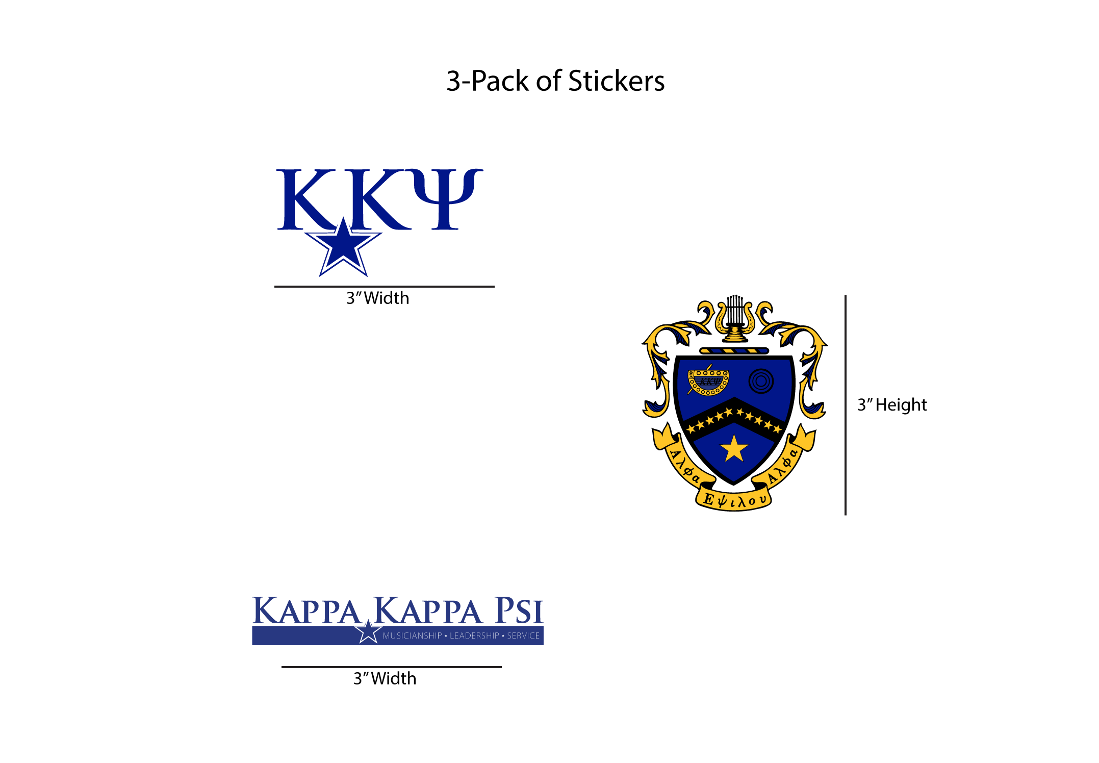 Kappa Kappa Psi Stickers – Greek Graduate