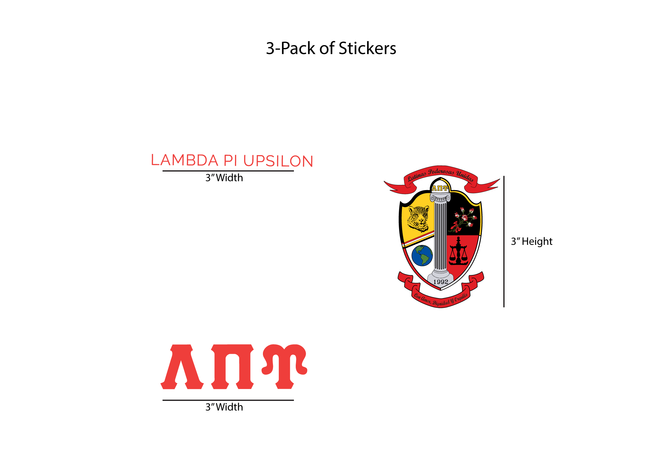 Lambda Pi Upsilon Stickers – Greek Graduate