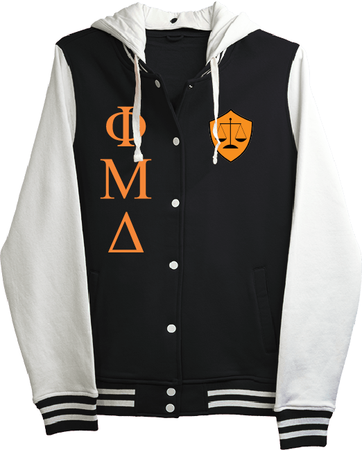 Phi Mu Delta Varsity Hooded Sweatshirt – Greek Graduate