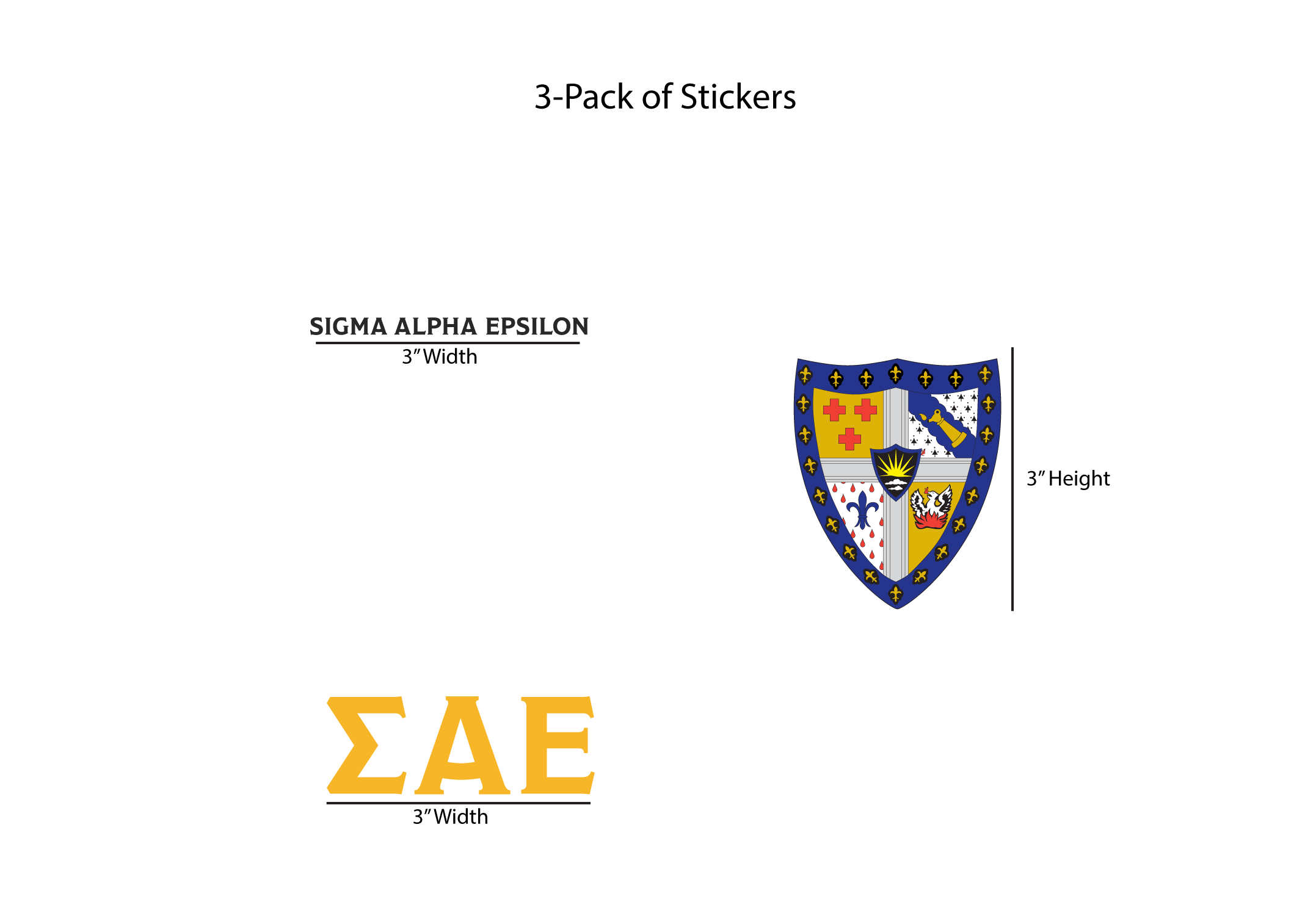 Sigma Alpha Epsilon Stickers – Greek Graduate