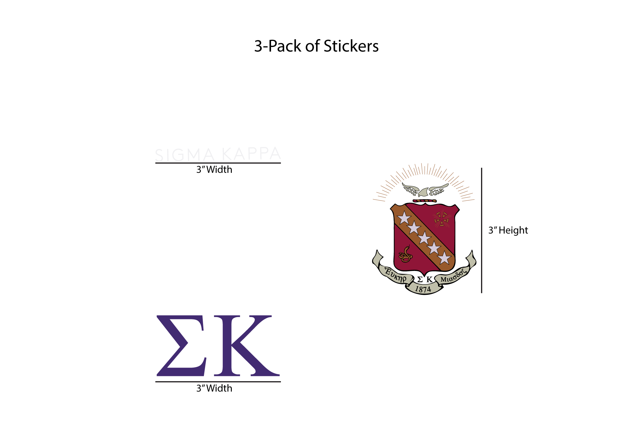 Sigma Kappa Stickers – Greek Graduate