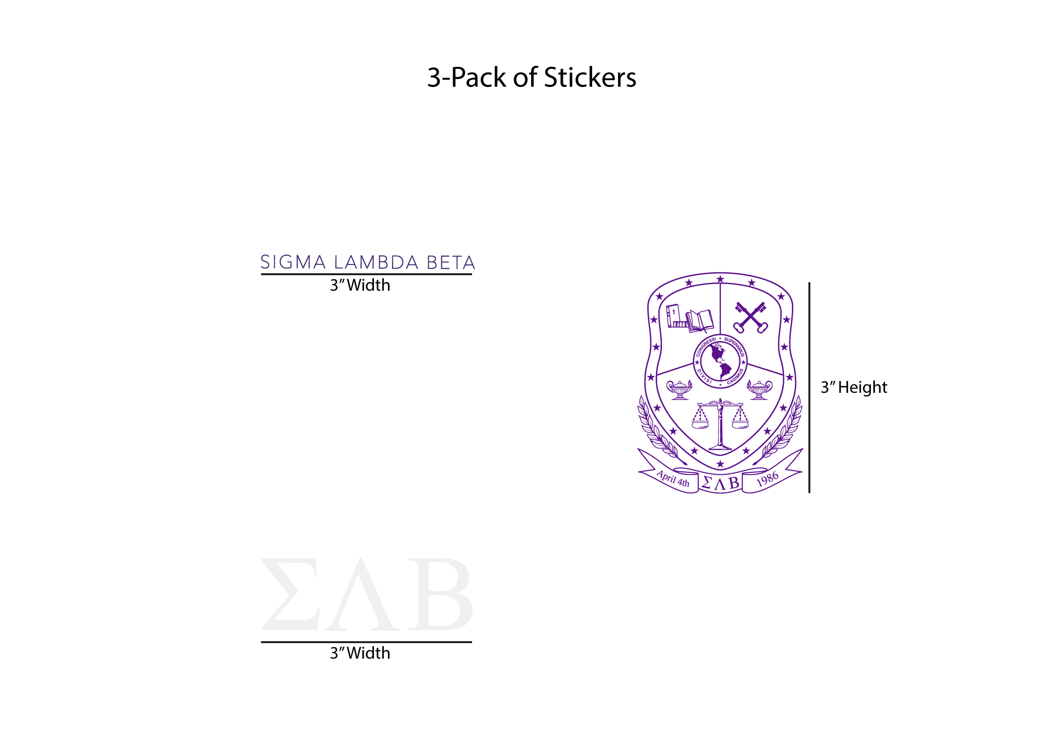Sigma Lambda Beta Stickers – Greek Graduate